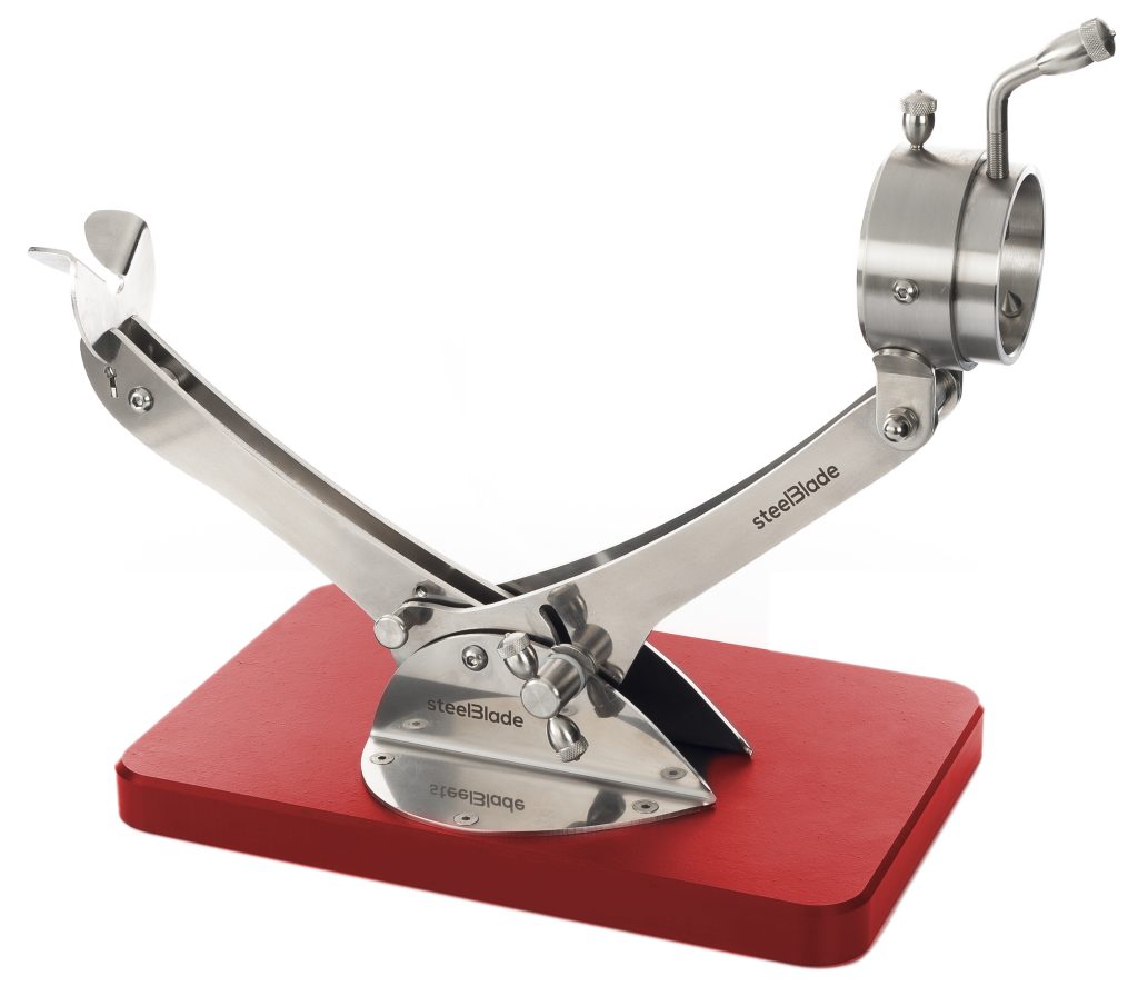 Soporte JAMONERO STEELBLADE INOX con Base de Polietileno Rojo + Set ...