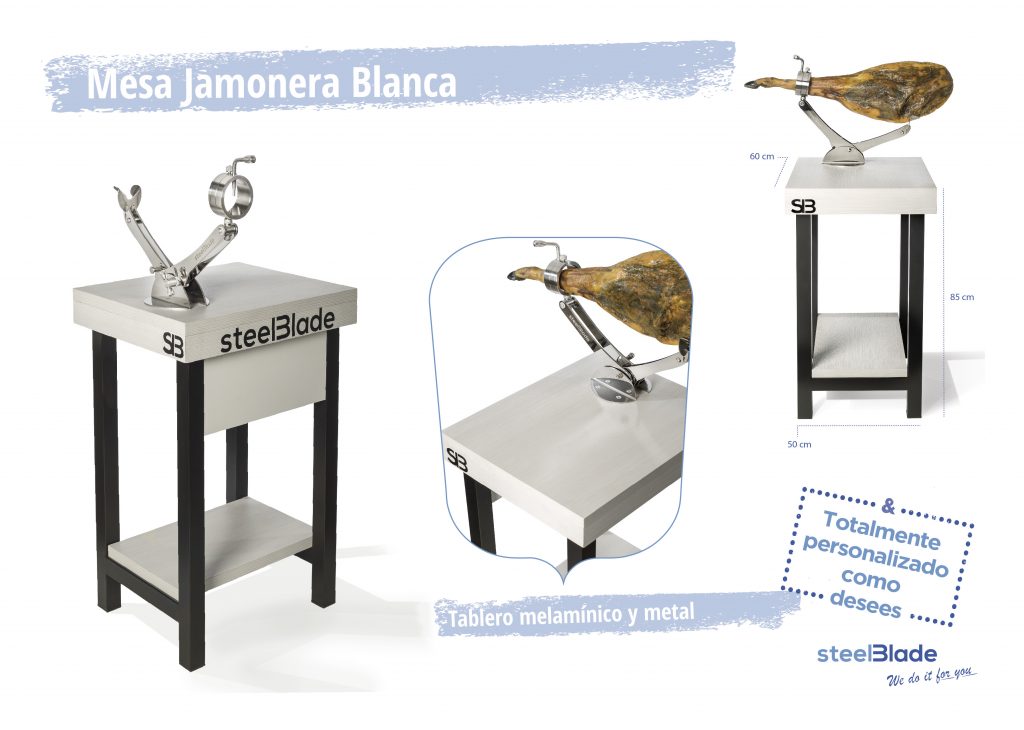 Mesa Jamonera Steelblade con soporte articulado giratorio 360º Inox ...