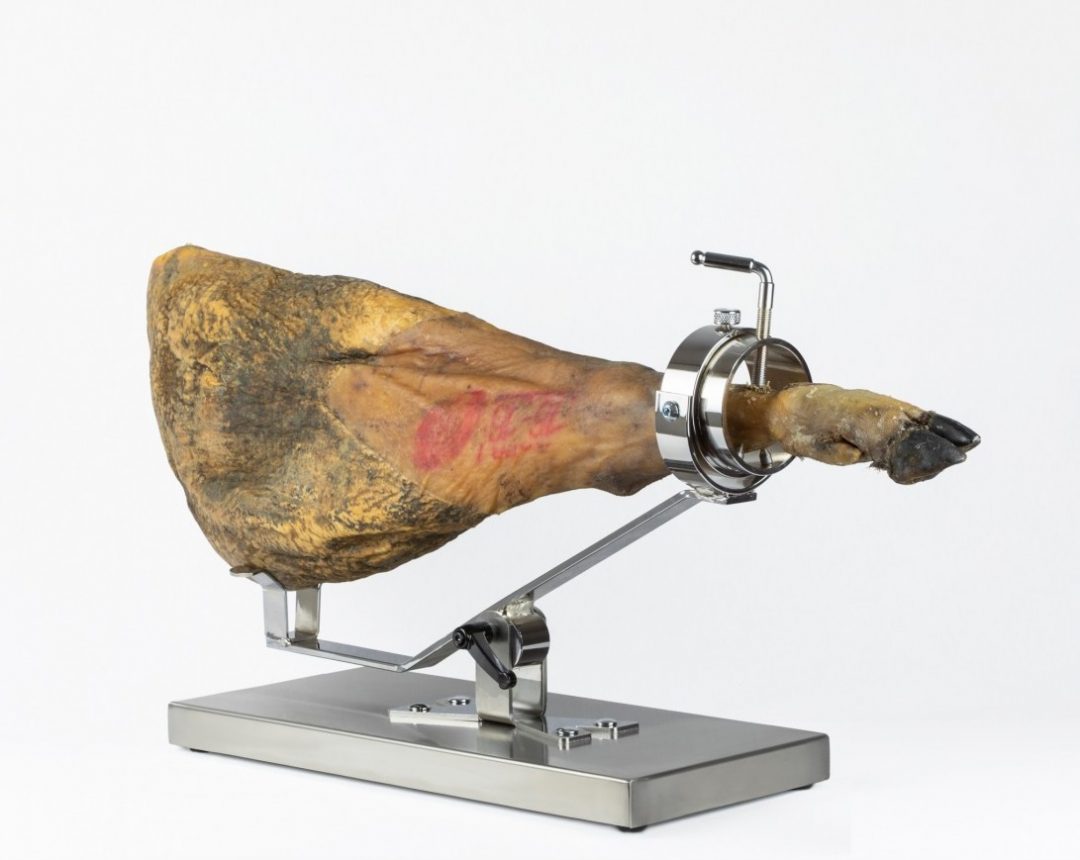 Jamonero basculante con cabezal Giratorio Inox y base Acero Inox ...